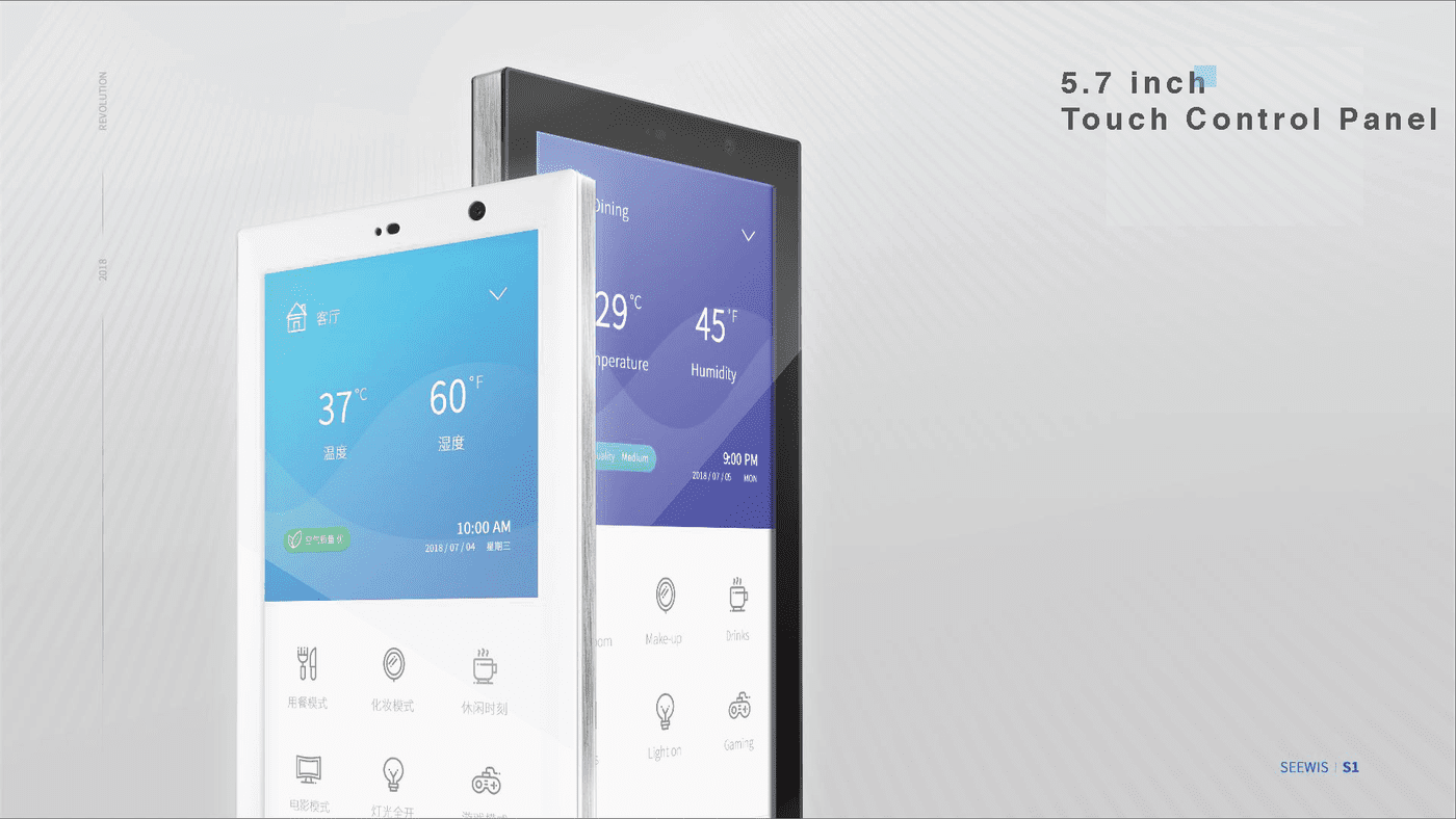 Effortless Home Automation: 5.7-Inch Touch Control Panel for Smart Homes