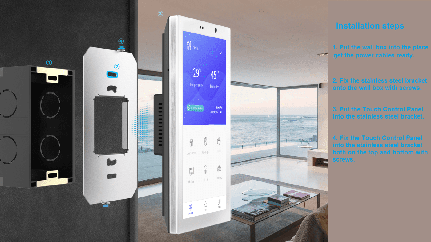 Effortless Home Automation: 5.7-Inch Touch Control Panel for Smart Homes