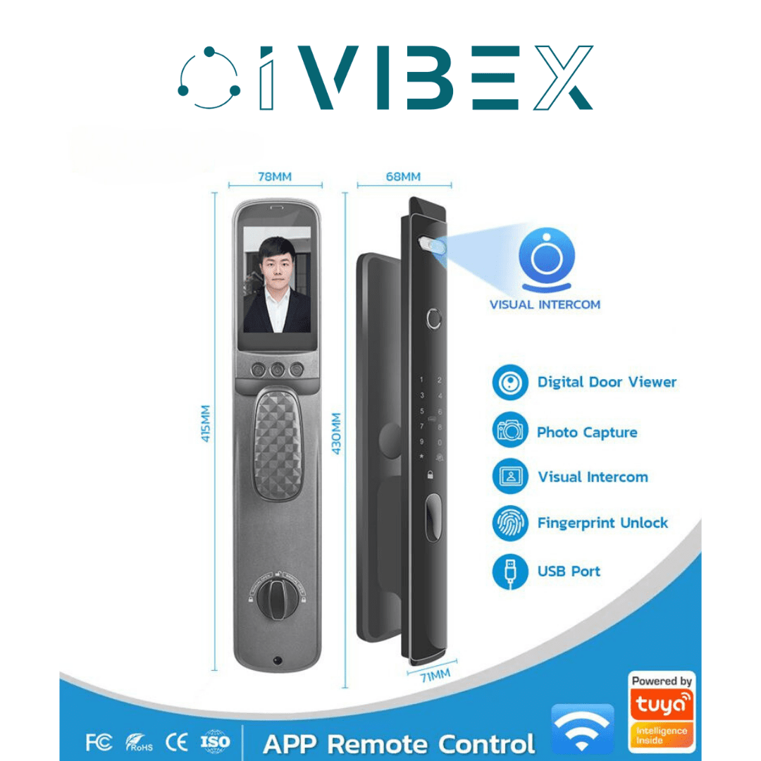 Visual Intercom Camera Door Lock: Secure Access & Surveillance