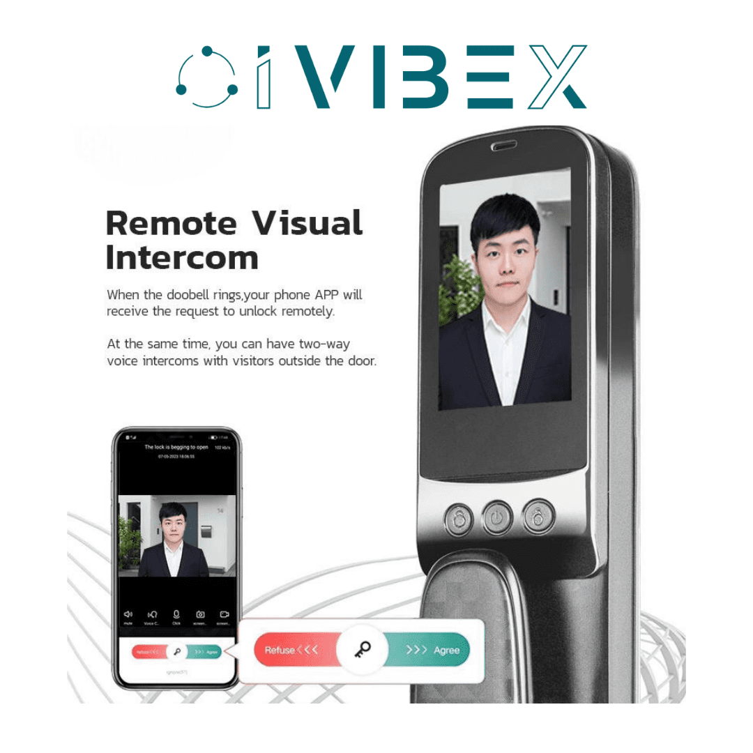 Visual Intercom Camera Door Lock: Secure Access & Surveillance